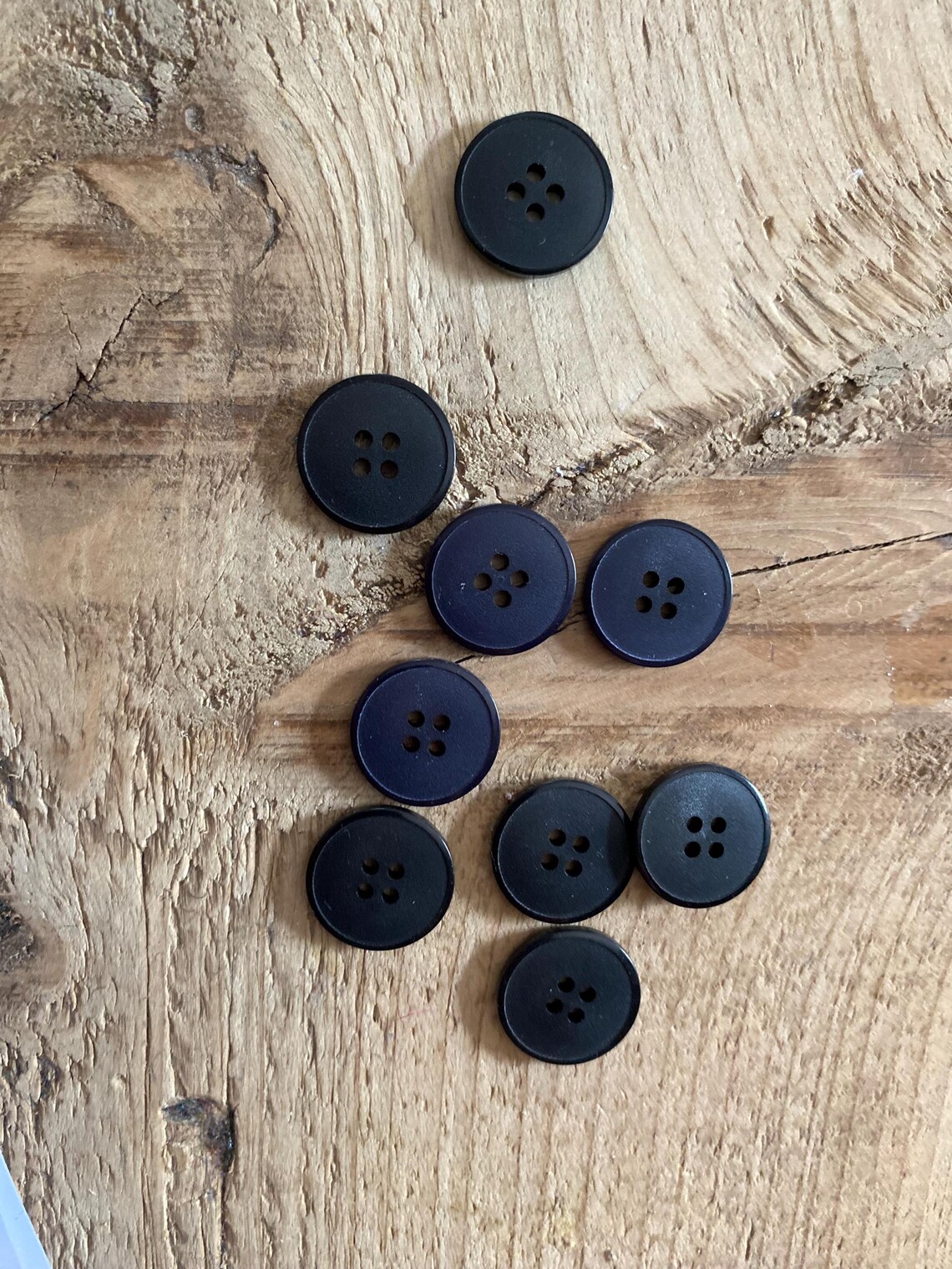 9 Black Buttons / Sustainable / Sew-on Buttons / Blouse Buttons / Shirt ...