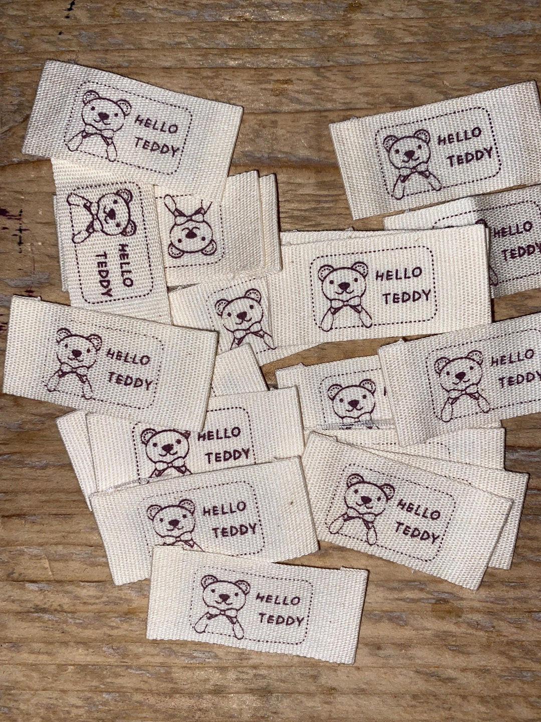 Label "teddy Bear" / Sew-on Labels / Labels for Sewing on / Cotton ...