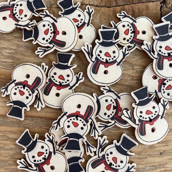 Button Snowman - Etsy
