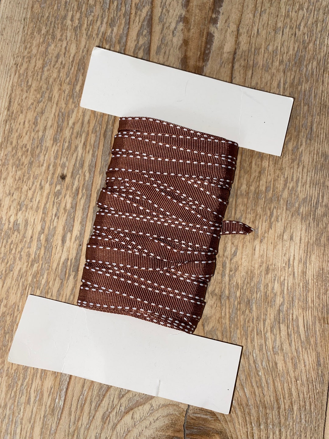 Border Ribbon 7 Meters in One Piece Brown/white / Sewing / Knitting ...