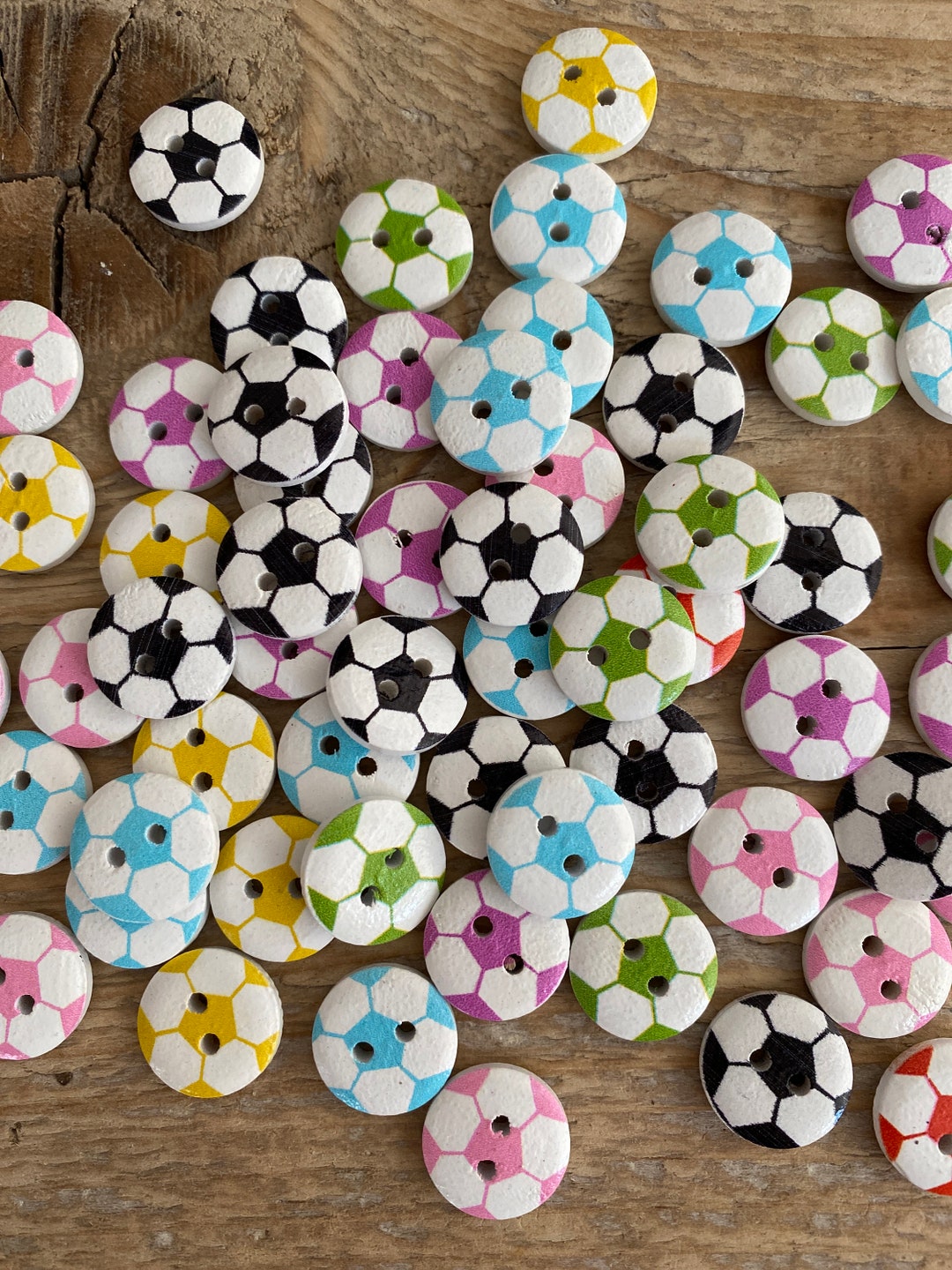 Buttons Football / Buttons for Kids / Wooden Button - Etsy