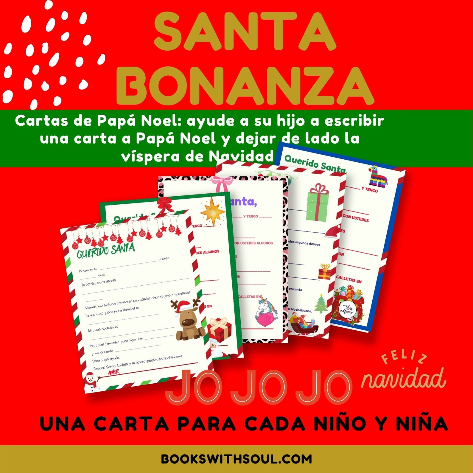 Carta a Santa Claus Versión En Español Letter to Santa Claus, Carta ...