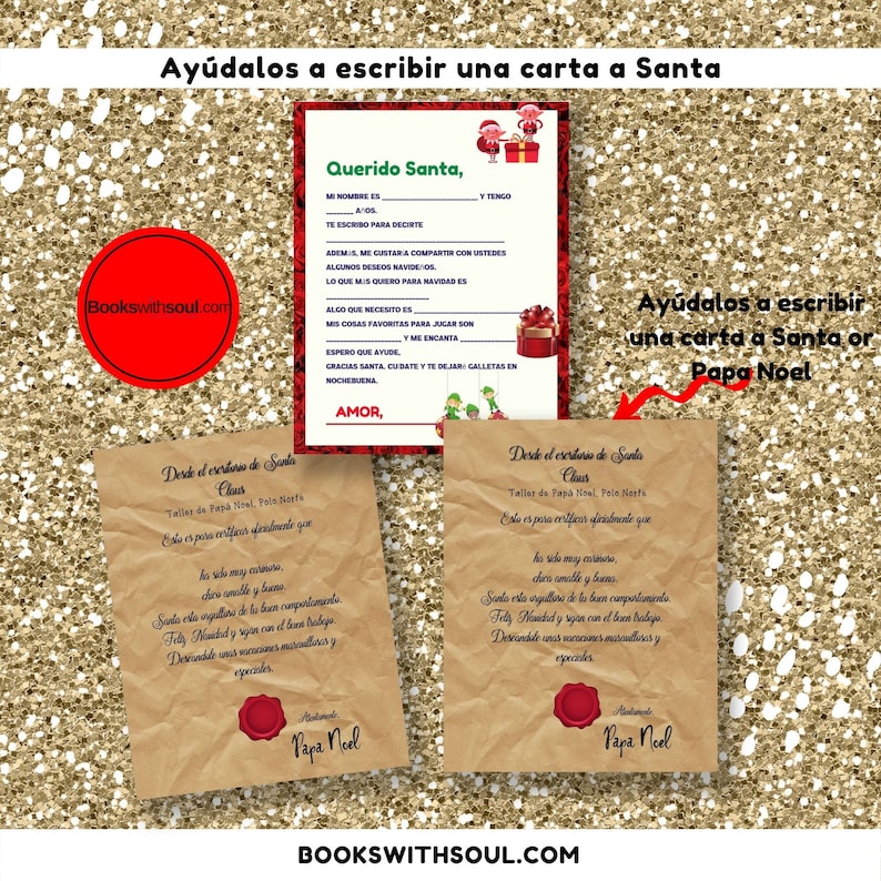 Carta a Santa Claus Versión En Español Letter to Santa Claus, Carta ...