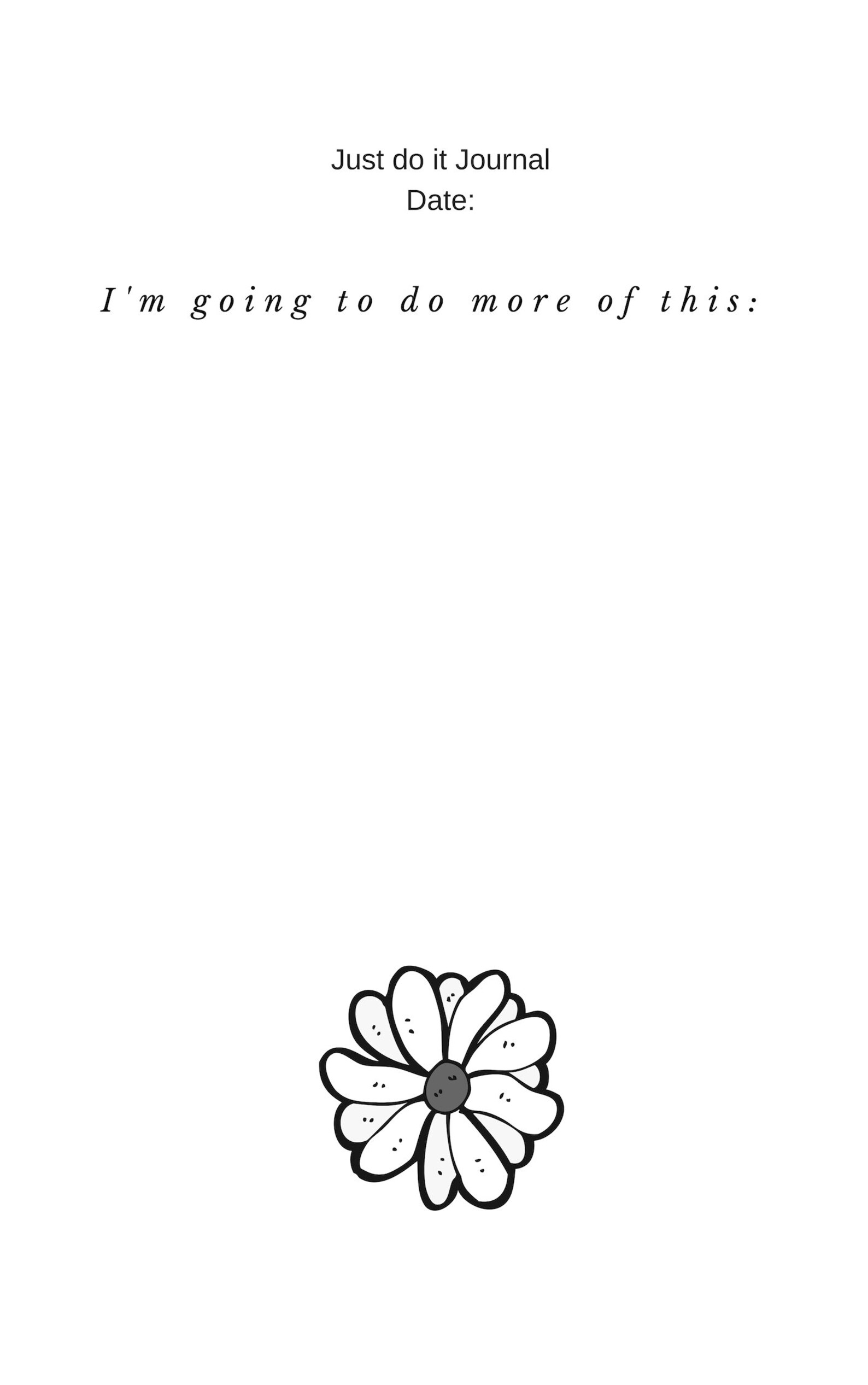 Just Do It Journal I'd Pick More Daisies positivity - Etsy