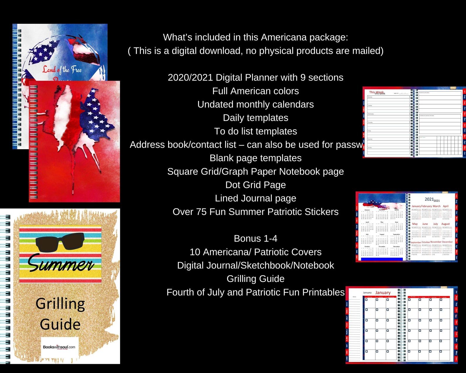Digital Americana Planner/goodnotes/notability Clickable /yearly ...