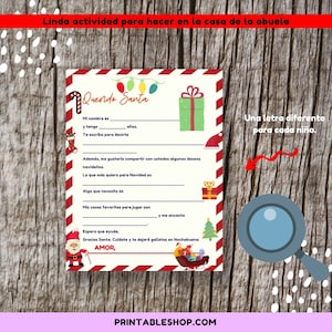 Carta a Santa Claus Versión En Español Letter to Santa Claus, Carta ...