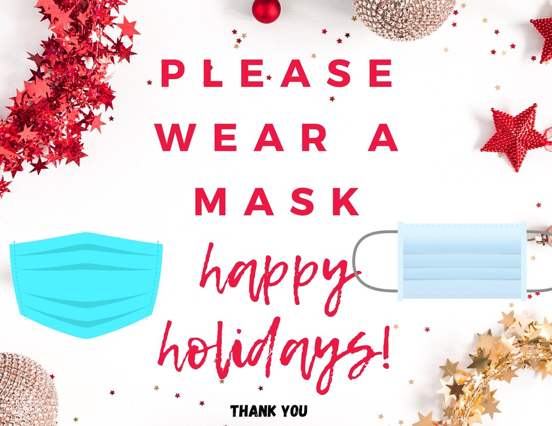 Please Wear a Mask Printable Sign Print Out at Work and Post A4 Letter ...