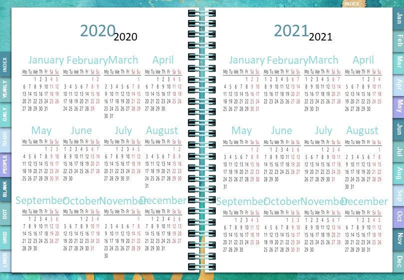 Mermaid Undated Monthly Digital Planner | iPad | Goodnotes ...