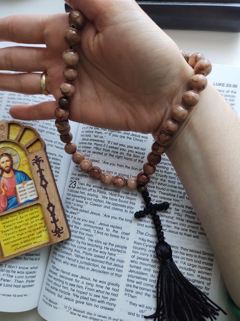 Orthodox Prayer Rope, Chotki, Komboskini, Rosary, 33 Beads Natural ...