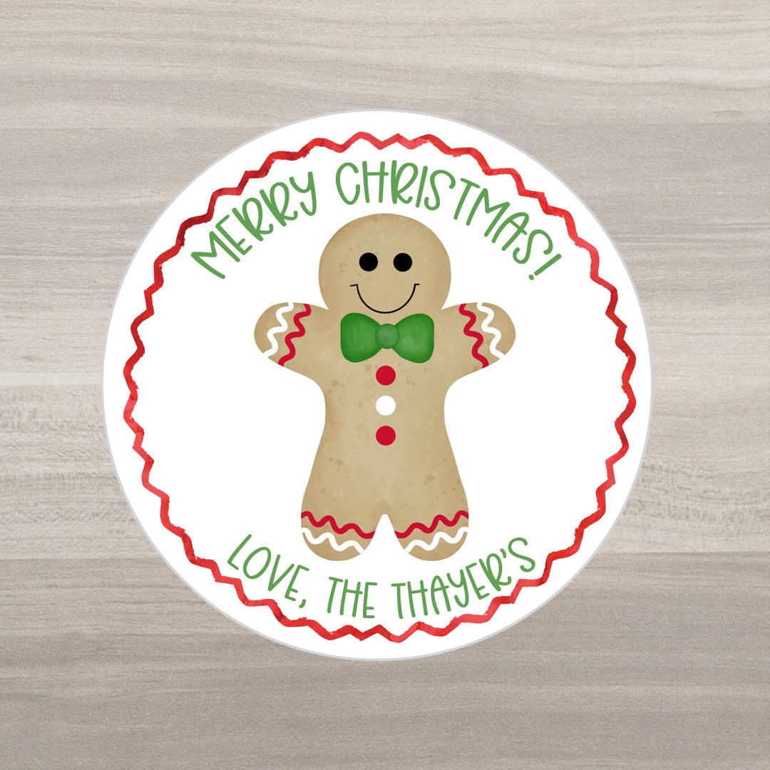 Gingerbread Christmas Gift Labels, Gingerbread Gift Tags, Christmas ...