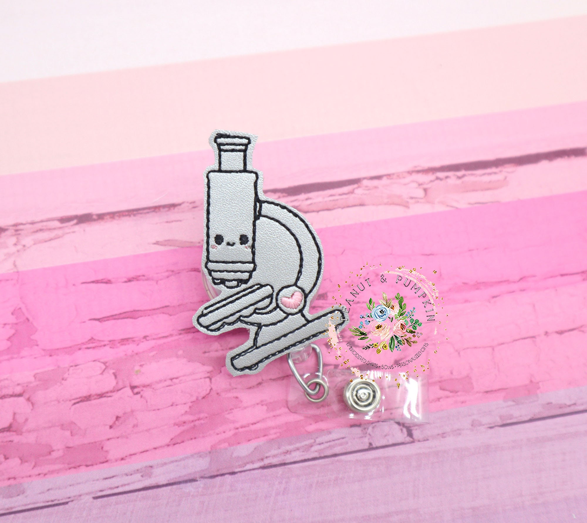 Microscope Badge Reel Microscope Badge Holder Microscope | Etsy