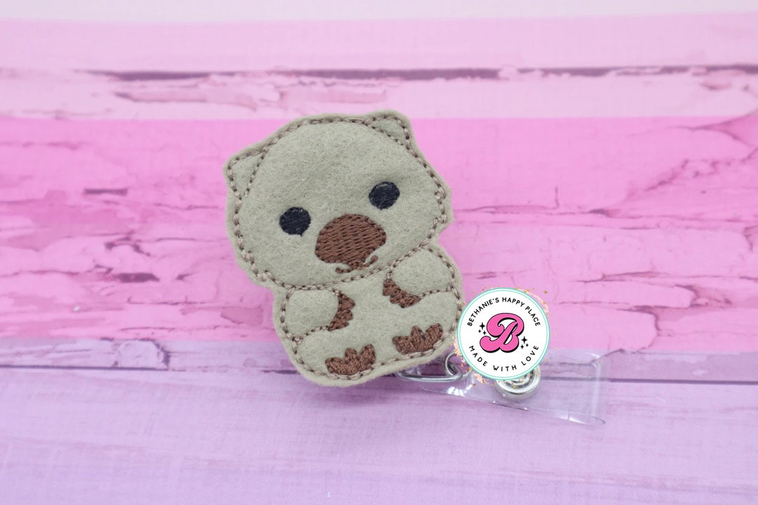 Wombat Badge Reel Wombat Badge Clip Animal Badge Reel - Etsy