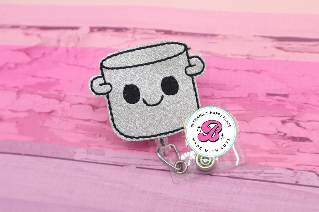 Cooking Pot Badge Reel Cooking Badge Reel Cook Badge Clip Retractable ...