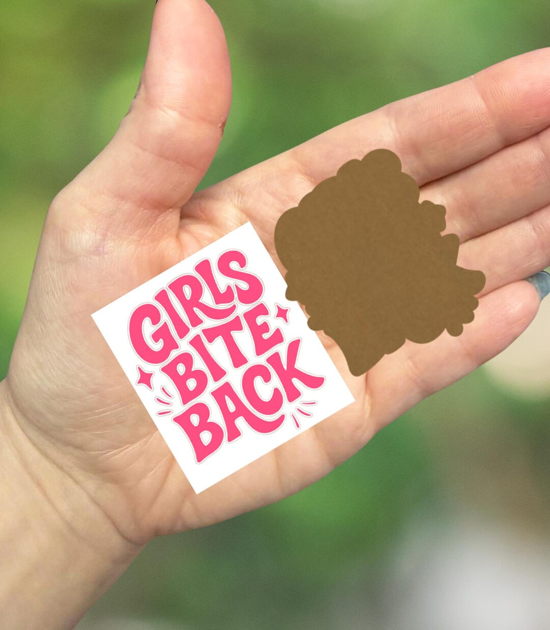 Girls Bite Back Acrylic Blank and Decal Set, Badge Reel Blank - Etsy