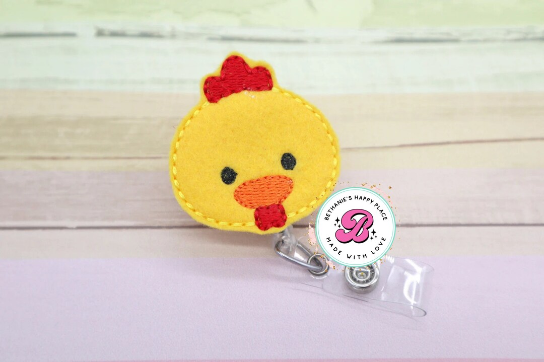 Chicken Badge Reel Chicken Gifts Cute Badge Reel Chicken - Etsy
