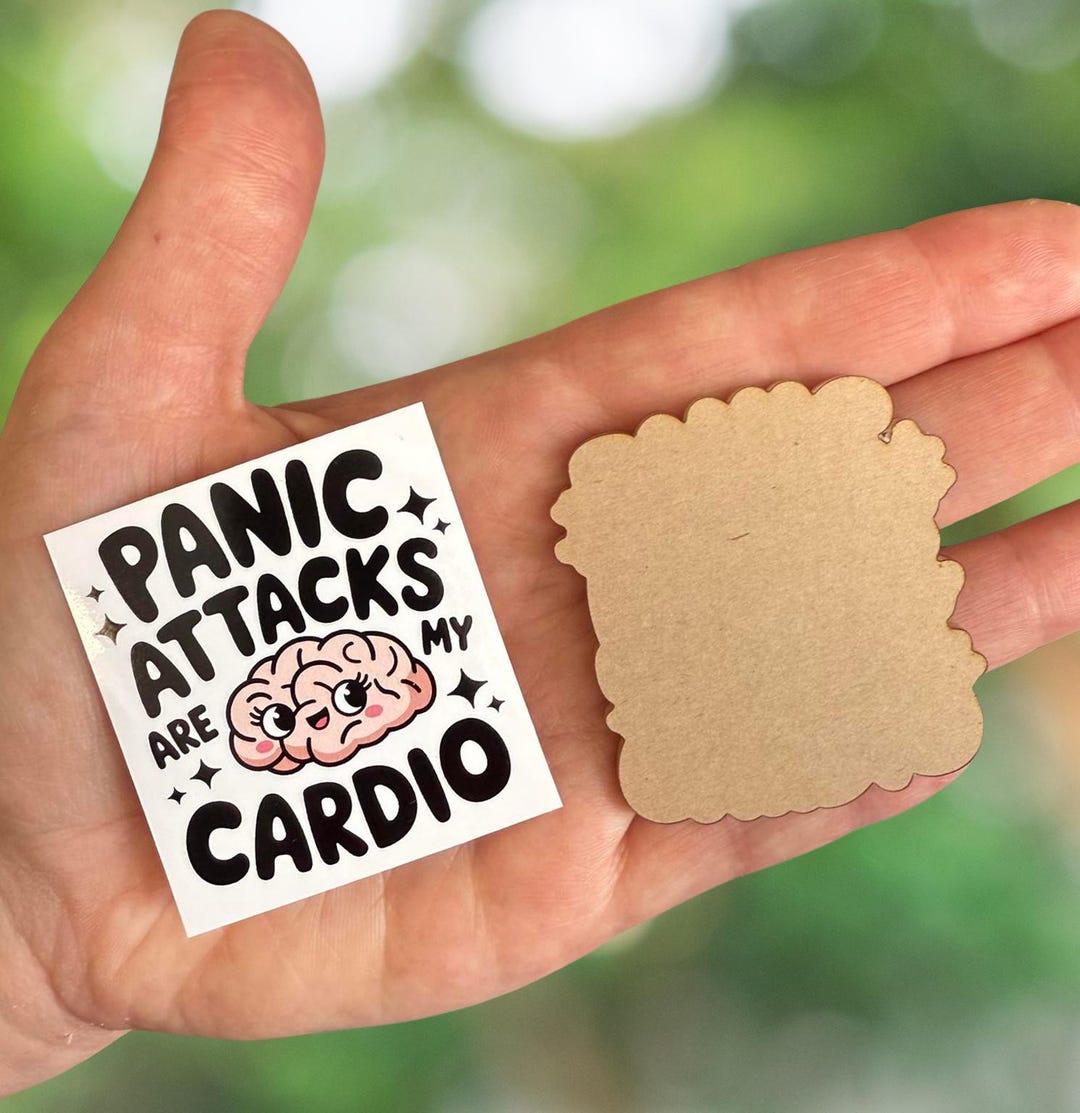 DIY Acrylic Badge Reel Blank & Decal: Mental Health Panic Attacks ...
