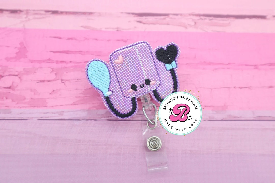 Blood Pressure Badge Reel Blood Pressure Cuff Nurse Badge Reel Vital ...