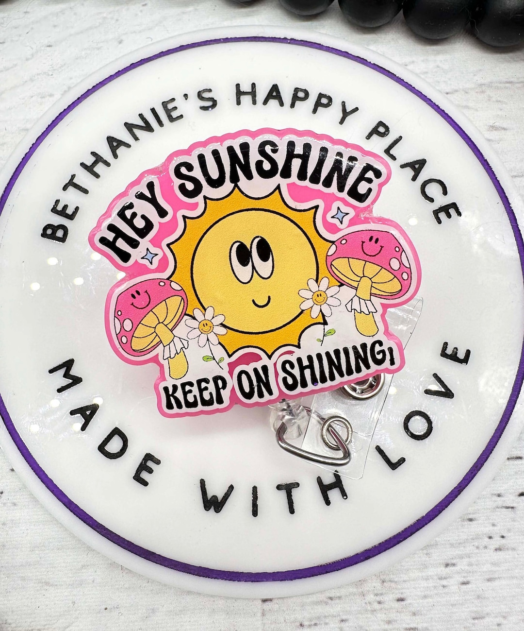 Keep on Shining Badge Reel, Sunshine Badge Reel, Sun Badge Reel ...
