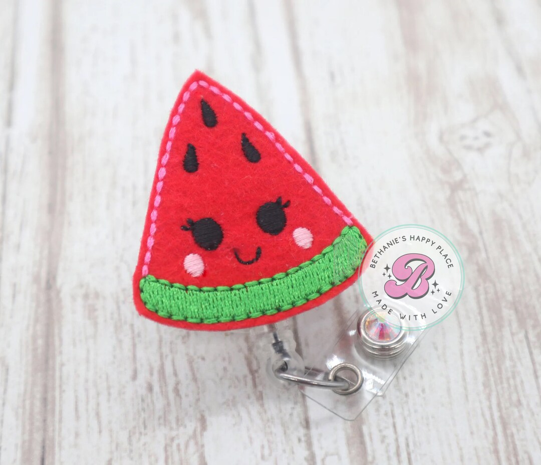 Watermelon Badge Reel, Watermelon Badge Clip, Watermelon Gifts, Summer ...