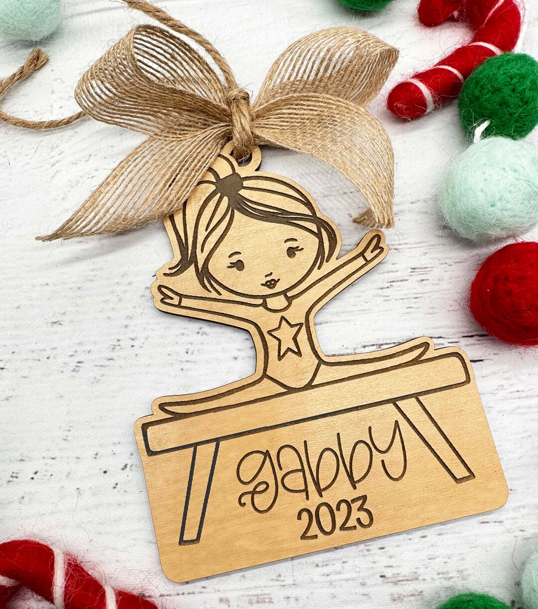 Gymnastics Ornament Personalized, Gymnast Gifts, Christmas Keepsake ...