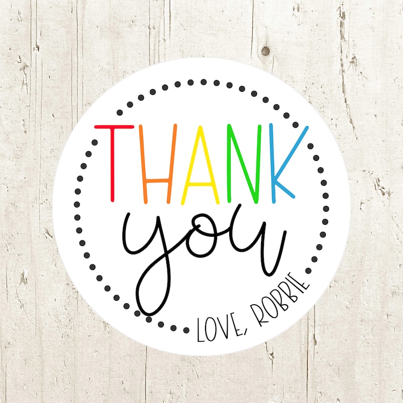 Thank You Stickers - Etsy