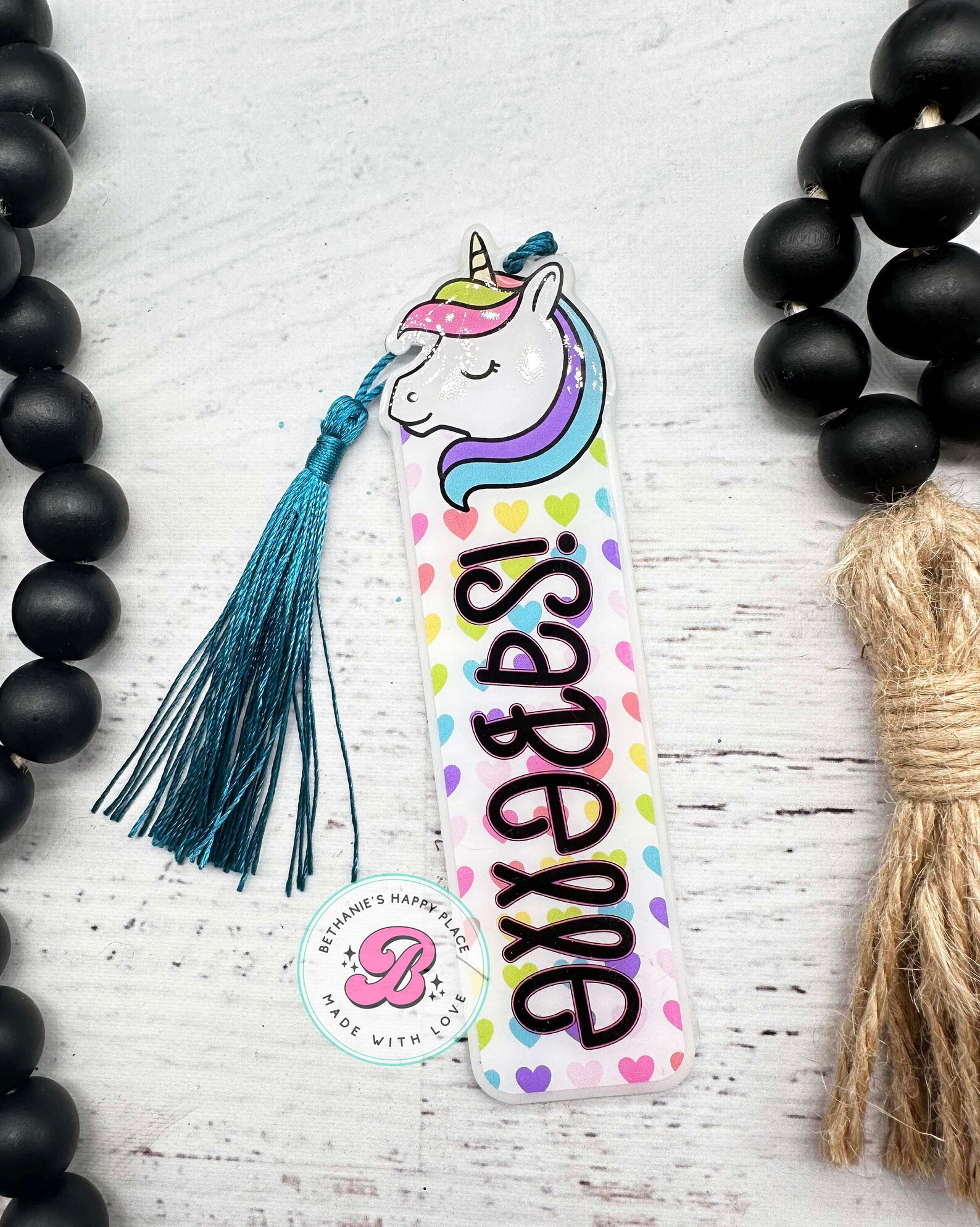 Unicorn Bookmark, Kids Personalized Bookmark, Gift for Kids, Cute ...