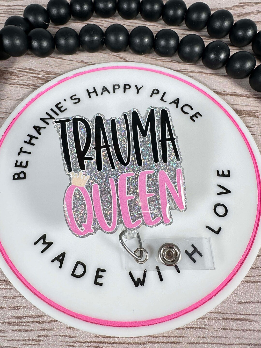 Trauma Queen Badge Reel: Retractable Nurse ID Holder - Etsy