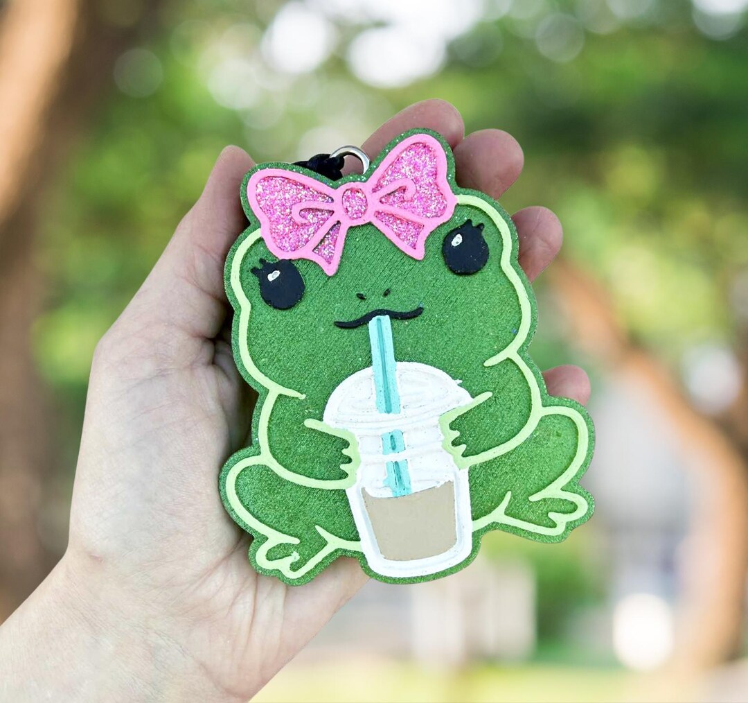 Frog With Coffee Freshie, Car Air Freshener, Choose Your Scent - Etsy