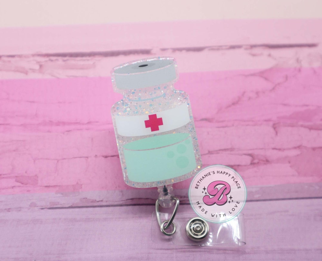 Medicine Vial Badge Reel, Medical Badge Holder, Retractable Badge ...