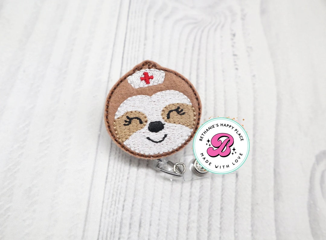 Sloth Nurse Badge Reel Cute Sloth Gifts Sloth Nurse Gifts - Etsy