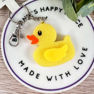 Rubber Duck Acrylic Keychain, Ducky Keychain, Duck Gifts, Gifts for Him ...