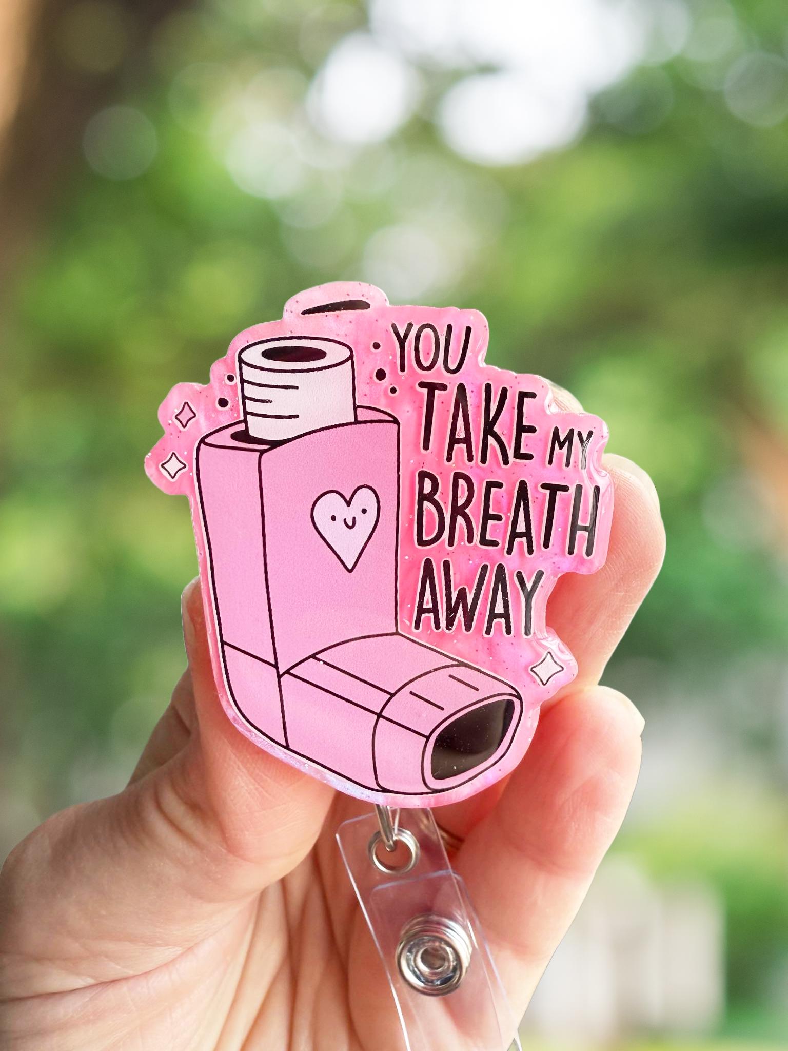 Funny Inhaler Badge Reel: Valentine's Medical ID Holder - Etsy