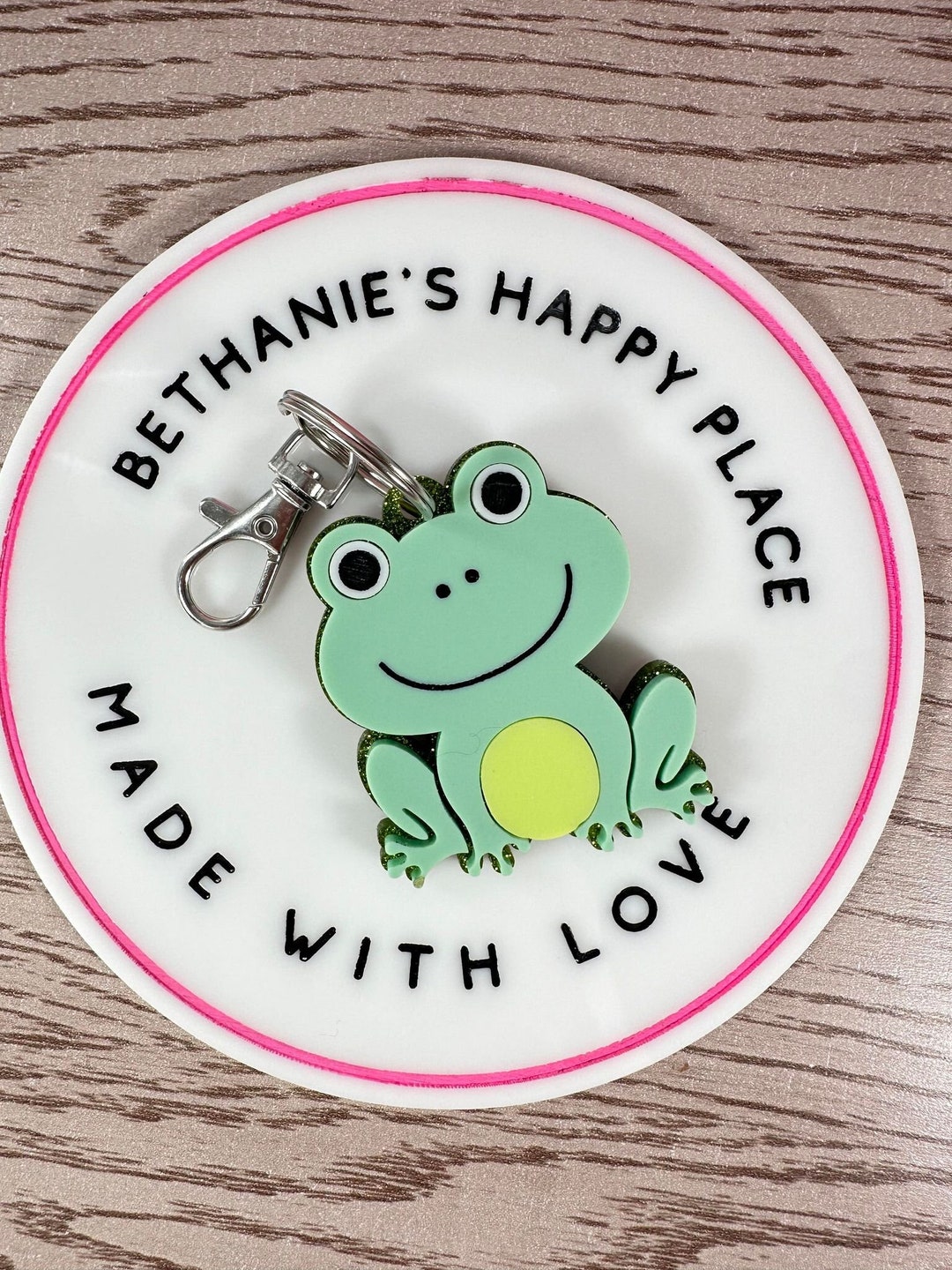 Acrylic Frog Keychain, Frog Bag Tag, Frog Gifts, Key Ring, Decoration ...