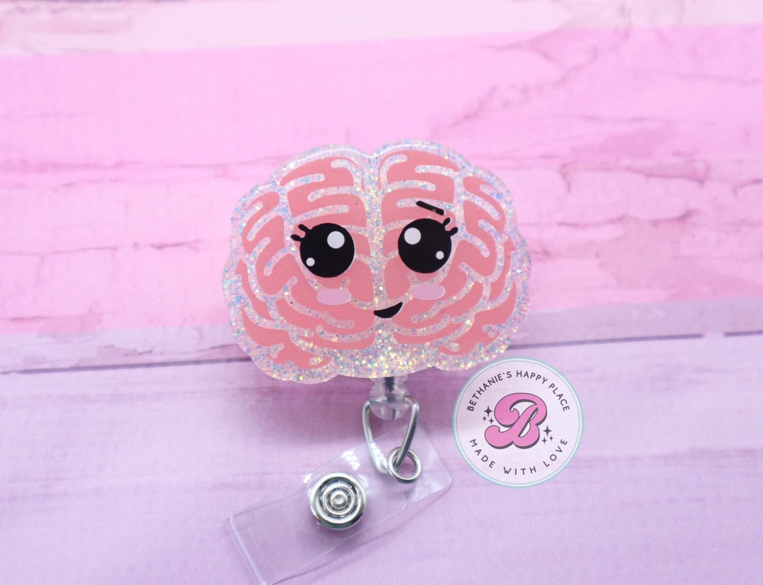 Brain Badge Reel, Brain Badge Holder, Badge Reel for Neurologist ...