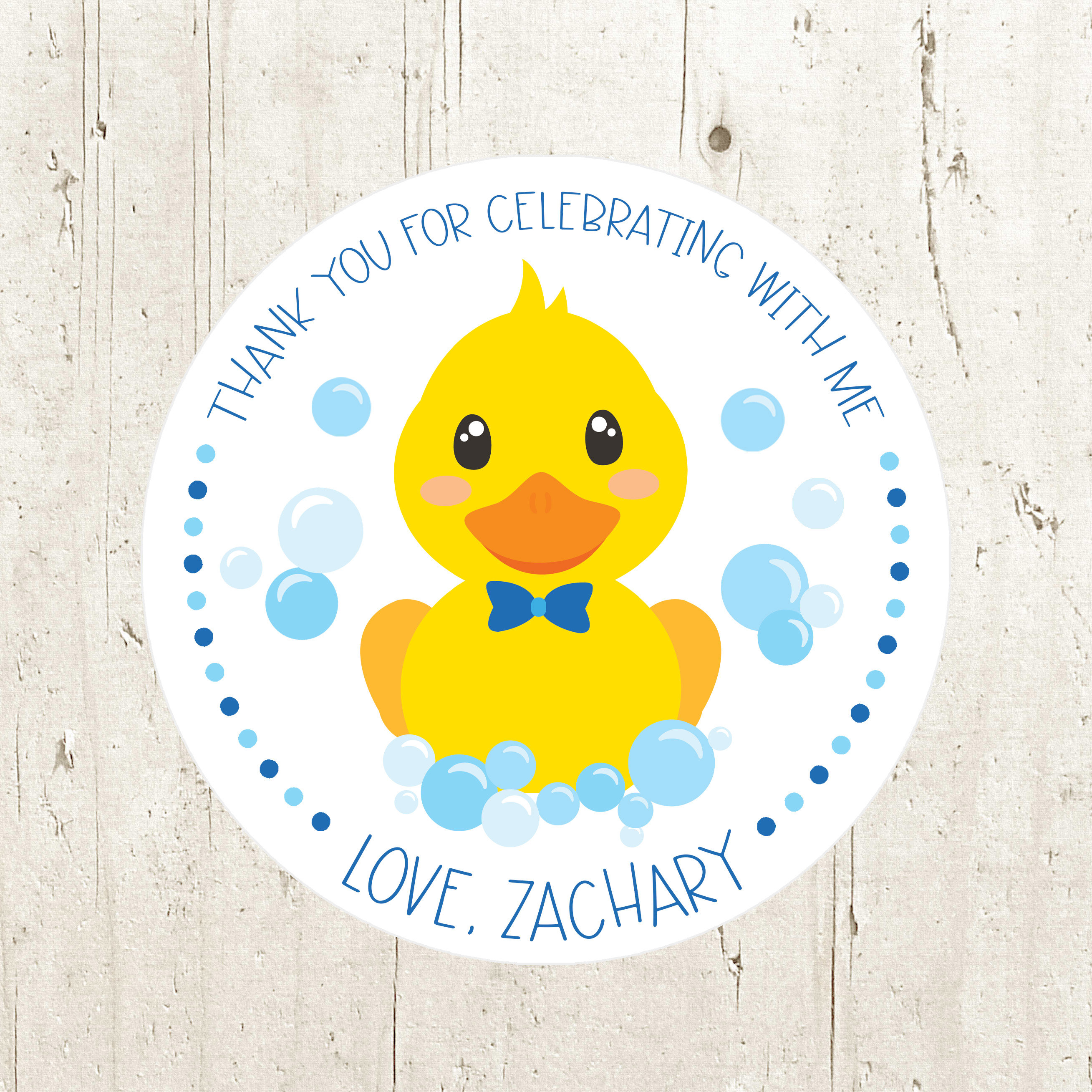 Duck Birthday Stickers: Personalized Party Favor Labels - Etsy