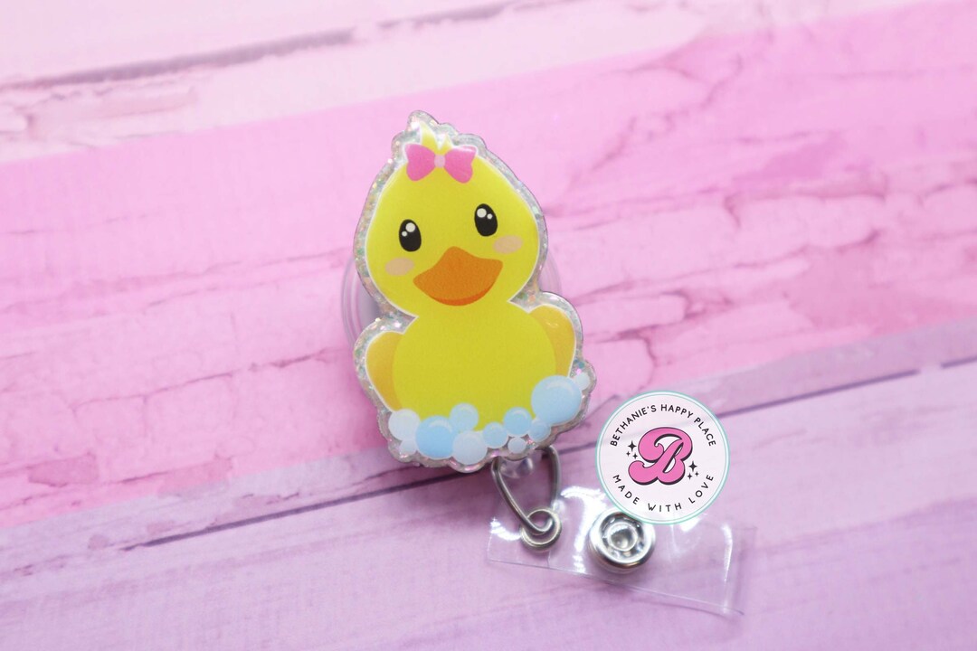 Rubber Duck Badge Reel, Duck Badge Reel, Rubber Ducky Badge Holder ...