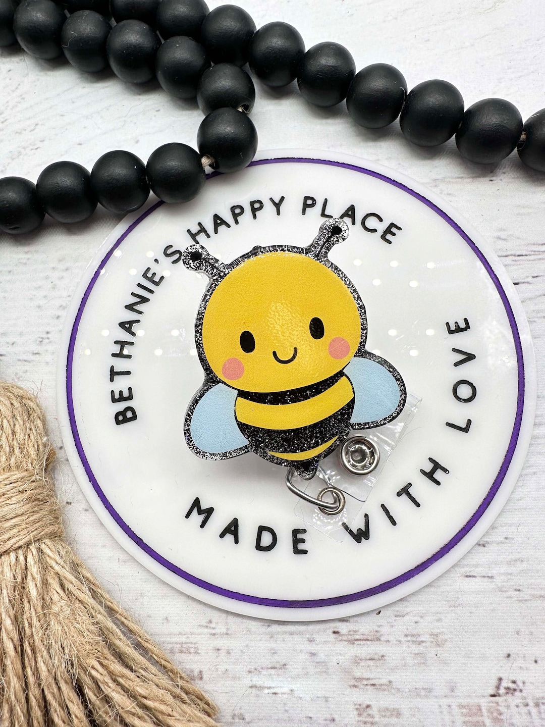 Cute Bee Badge Reel, Bumblebee Badge Reel, Bee Badge Clip, Bee Gifts ...