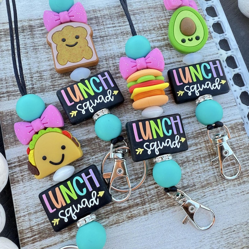 Lunch Lady Beaded Lanyard - Etsy