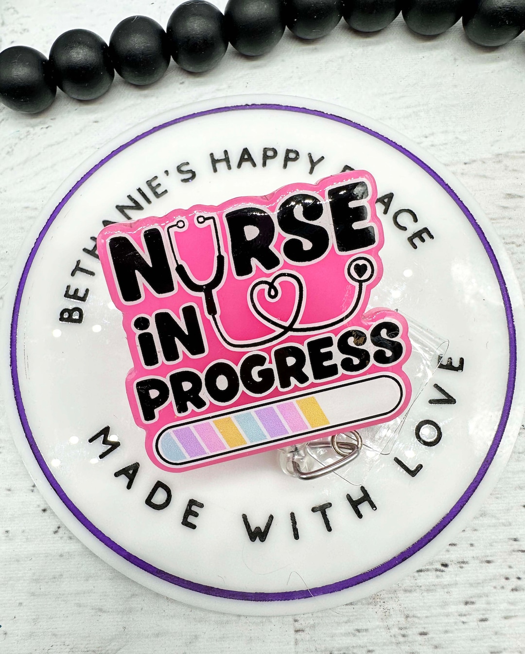 Nurse in Progress Badge Reel, Nurse Badge Holder, Nurse in Training ...