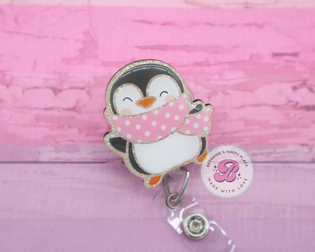Penguin Badge Reel, Penguin Badge Holder, Penguin Lanyard, Cute Badge ...