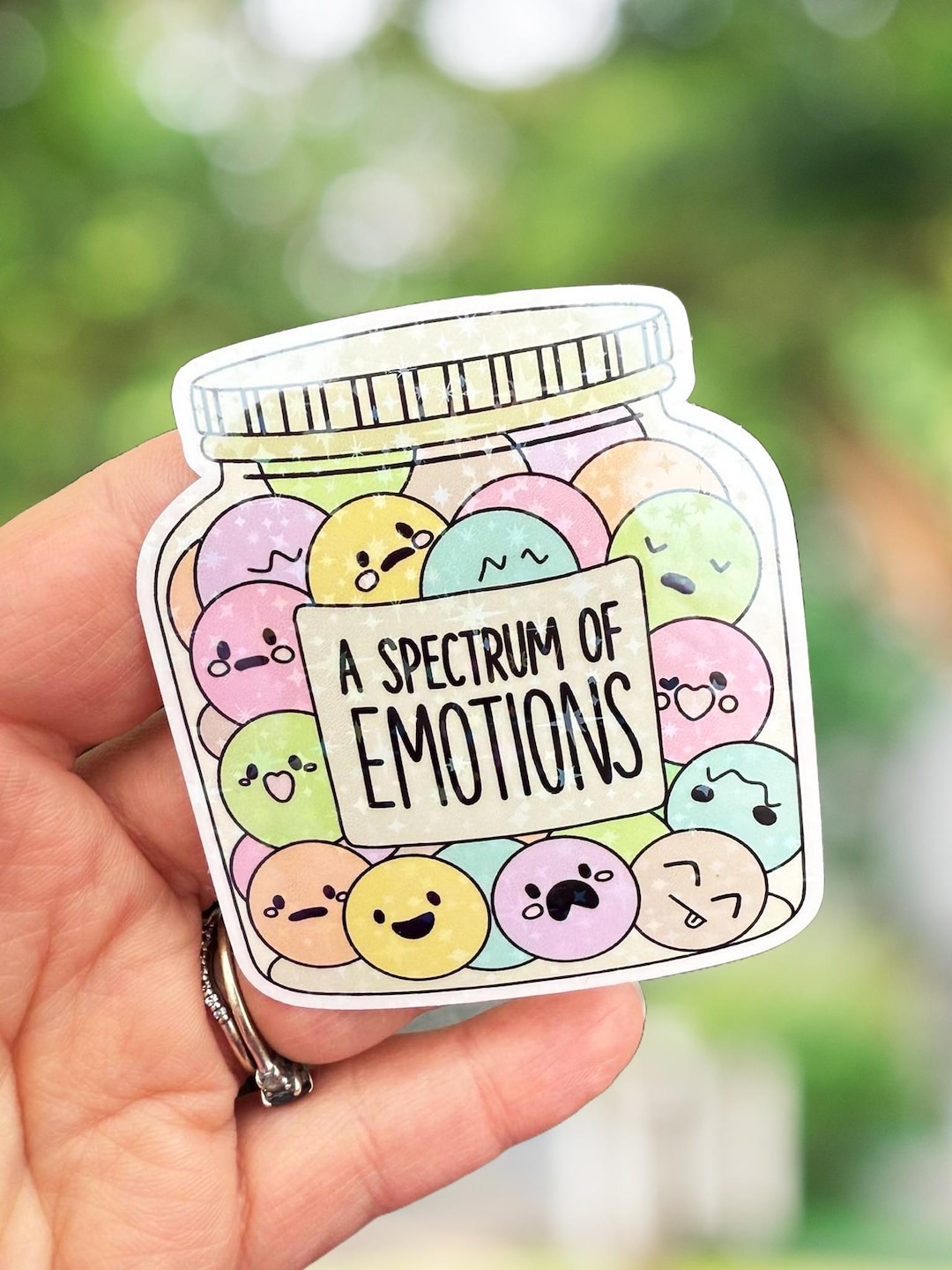 A Spectrum of Emotions Sticker, Trendy Sticker, Mental Health Sticker ...