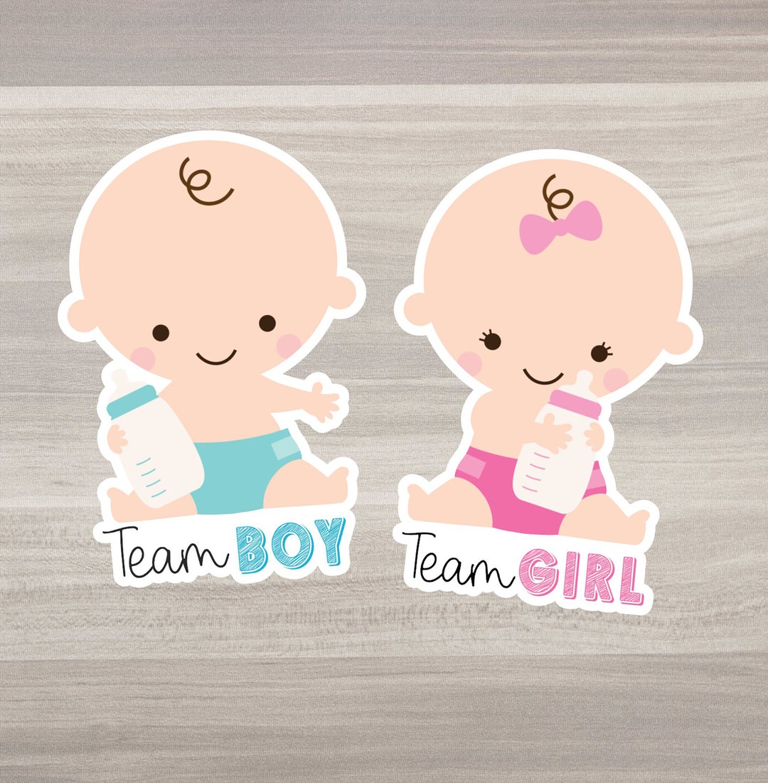 Baby Shower Stickers, Boy Girl Stickers, Gender Reveal Stickers, Gender ...