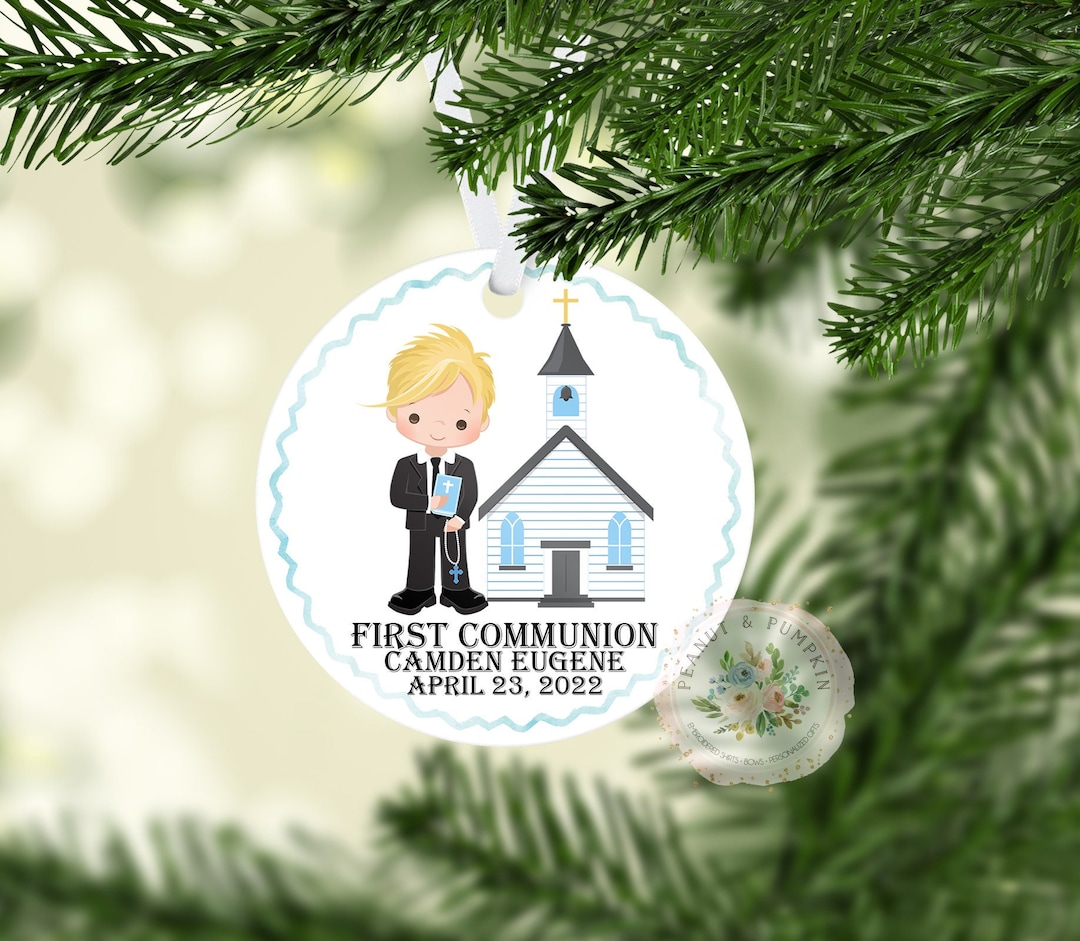 First Communion Christmas Ornament Religious Christmas Ornament First ...