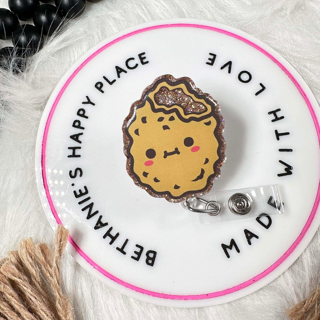 Chicken Nugget Retractable Badge Reel: Funny Food ID Holder - Etsy