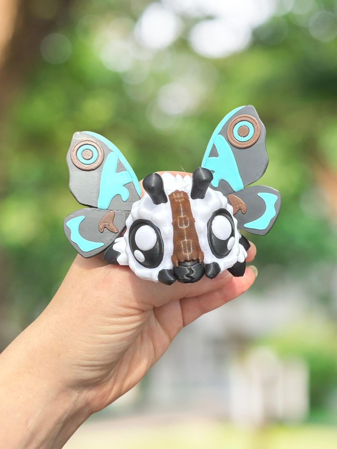 Cute Articulated Moth -3D Printed - Moth Gifts, Moth Figurine - Chubby ...