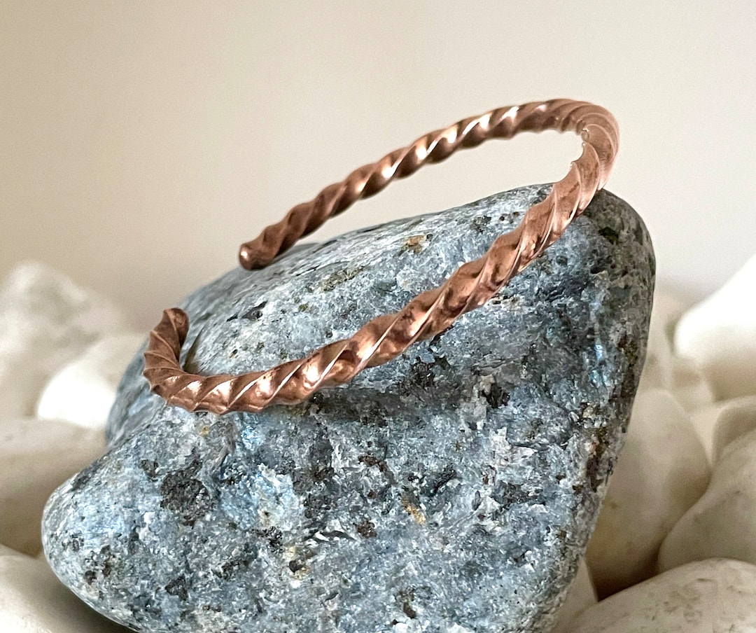 Twisted Copper Bracelet - Copper Cuff Bangle - Handmade in Nepal ...