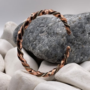 Twisted Copper Bracelet - Copper Cuff Bangle - Handmade in Nepal ...