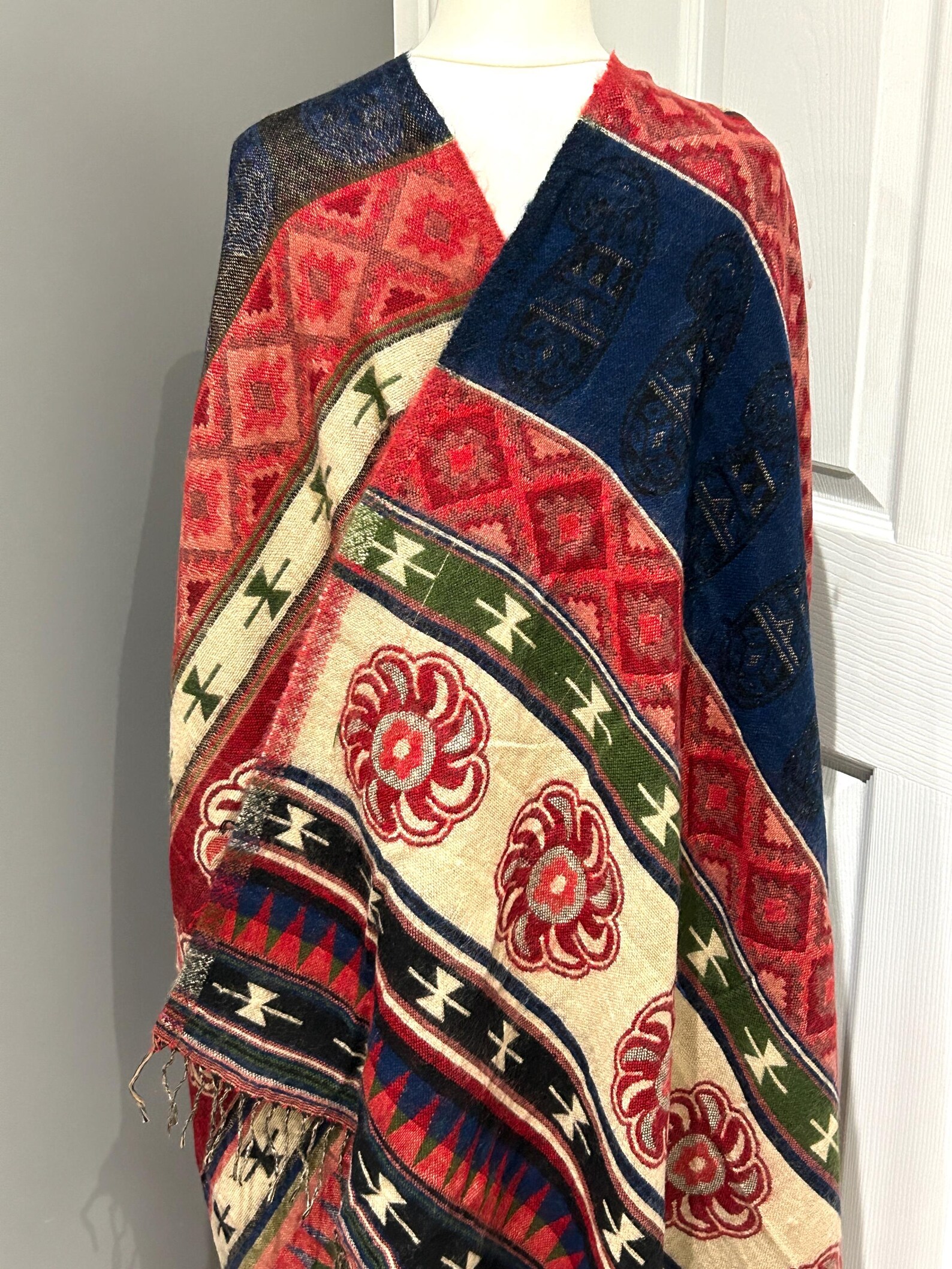 Yak Wool Shawl | Handmade in Nepal | Shawl and Wrap | Wool Scarf ...