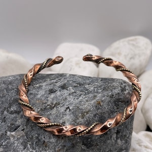 Twisted Copper Bracelet - Copper Cuff Bangle - Handmade in Nepal ...