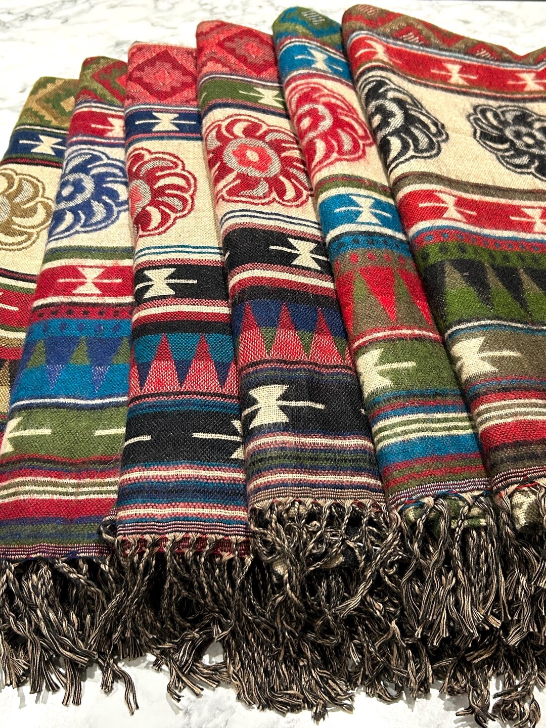 Yak Wool Shawl | Handmade in Nepal | Shawl and Wrap | Wool Scarf ...